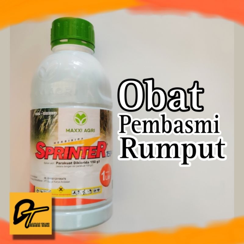 Jual Obat Rumput Herbisida Sprinter 150SL isi 1 Liter Racun kontak ...
