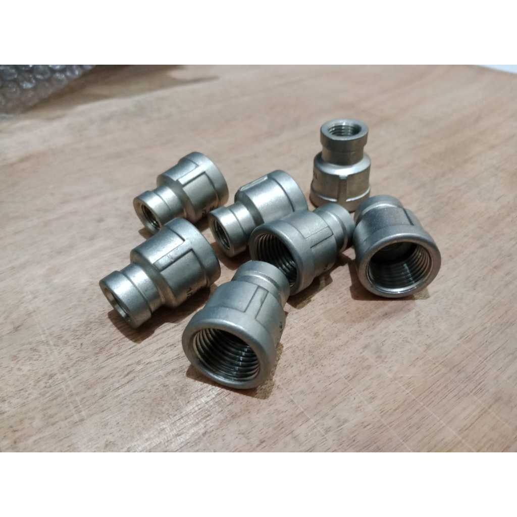 Jual Reducer Sok Drat Dalam Stainless SS304 3/4" x 1/4" Vlok Sok Over ...