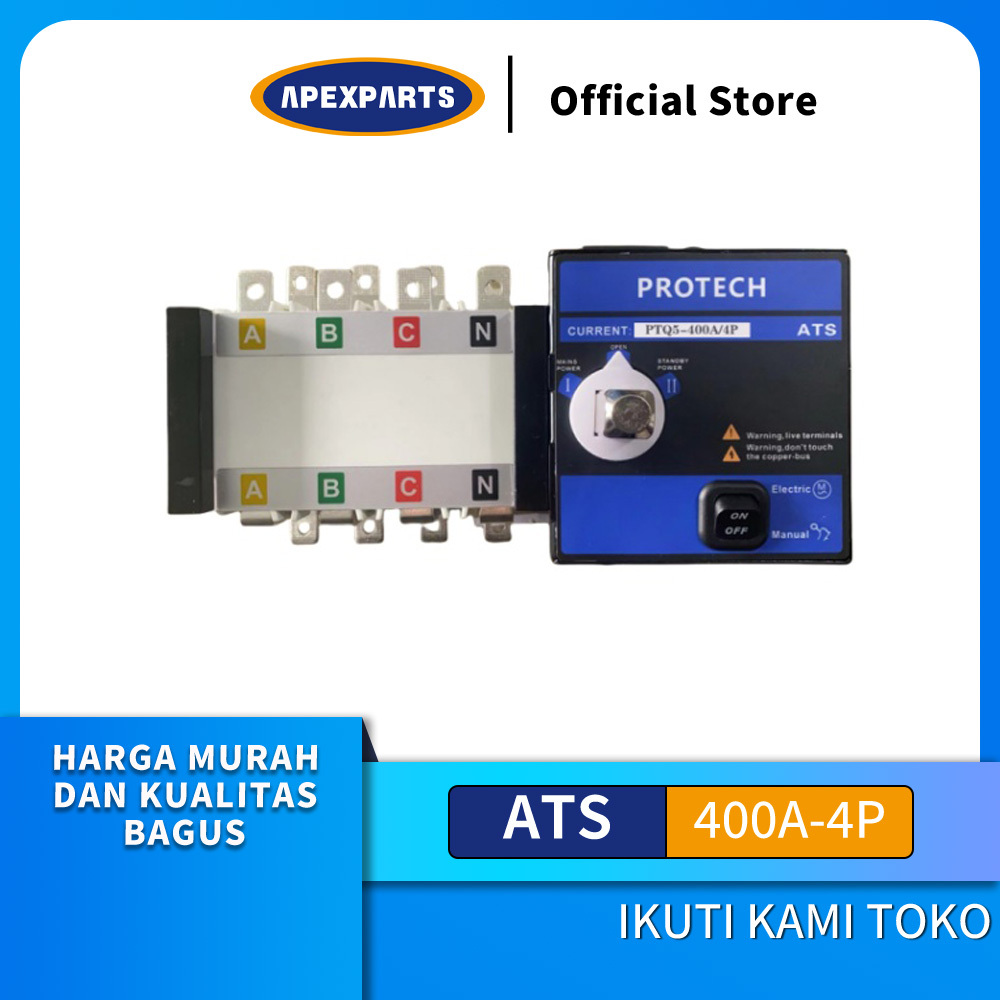 Jual ATS 4P 400A ATS Dual Power Automatic Switch Pln Genset ATS 400A 4P ...