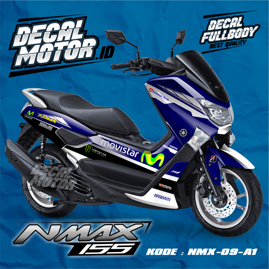 Jual STICKER DECAL FULL BODY FULL BLOCK NMAX 150 155 - DECAL YAMAHA ...