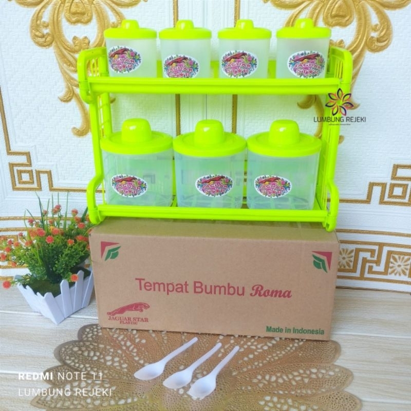 Jual [COD] RAK TEMPAT BUMBU 7IN1 KITCHEN SET 2SUSUN / TEMPAT BUMBU 7IN1 ...