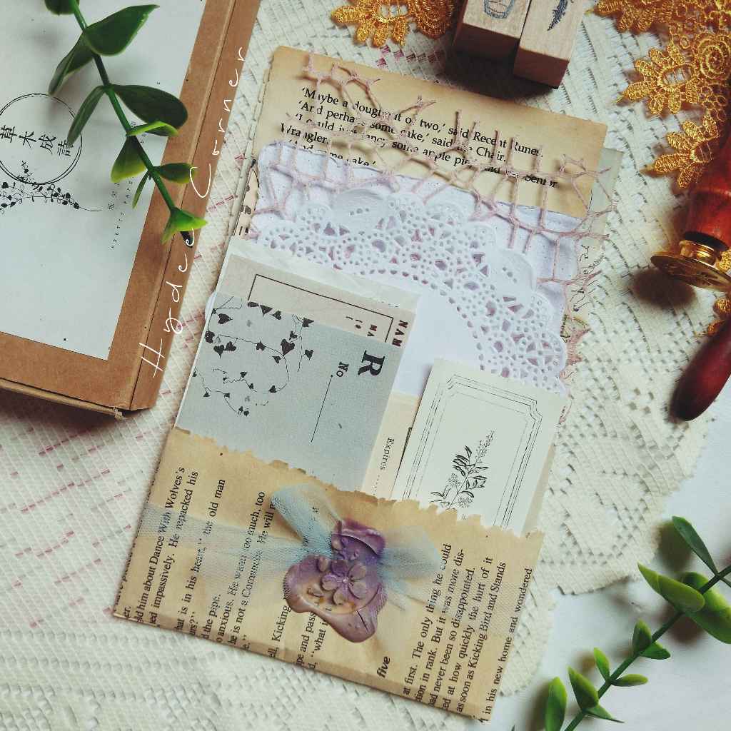 Jual 18 pcs Bundle paper for journaling / vintage paper old paper ...