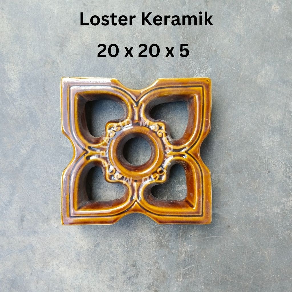 Jual Loster Keramik coklat Roster Bunga Lubang angin Jalusi Ventilasi ...