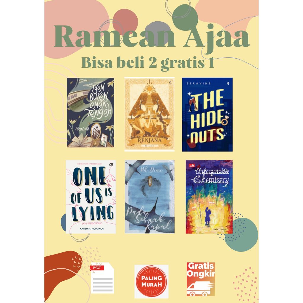 Jual (Indonesia) Novel Renjana; The Hide Outs, Iyan Bukan Anak Tengah; One of Us is Lying; Pada ...