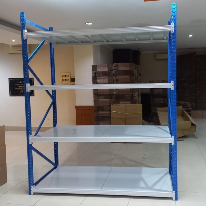 Jual RAK GUDANG PANJANG 2 METER LEBAR 80CM, KAPASITAS BEBAN 250KG/SUSUN ...