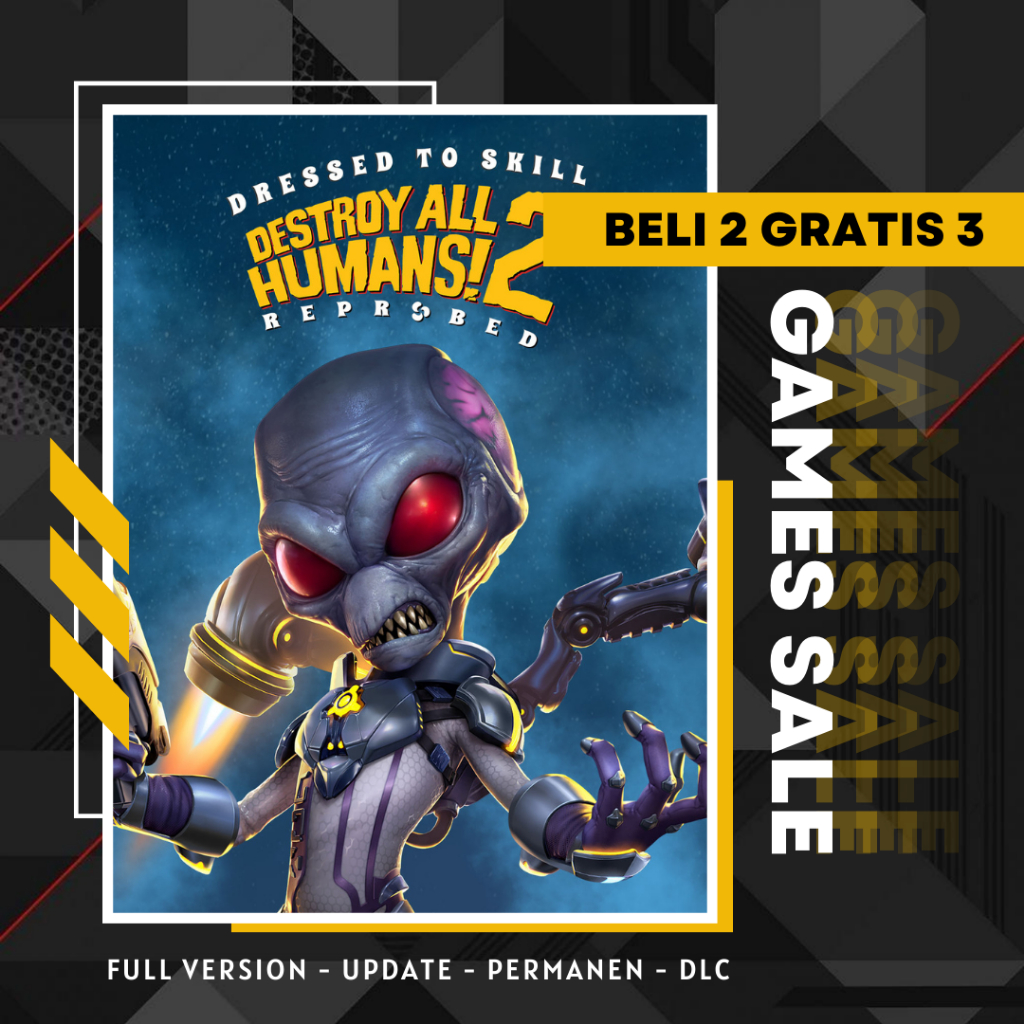 Jual DESTROY ALL HUMANS 2 REPROBED DRESSED TO SKILL EDITION - GAME PC - GAME LAPTOP - PC GAMES ...