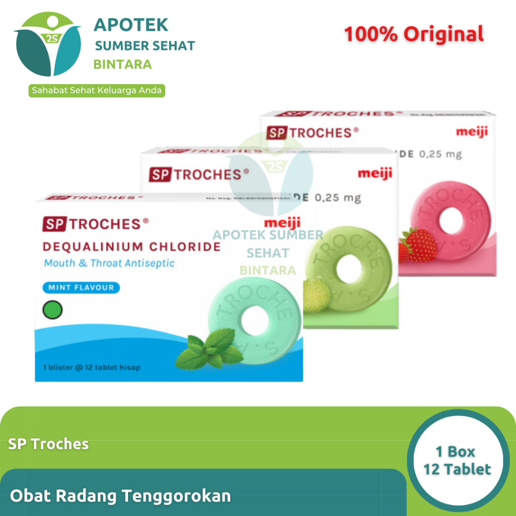 Jual SP Troches Tablet Hisap - Pereda Radang & Sakit Tenggorokan ...