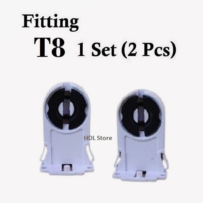 Jual Fitting Konektor Socket Dudukan Kaki Lampu TL T8 (Sepasang ...