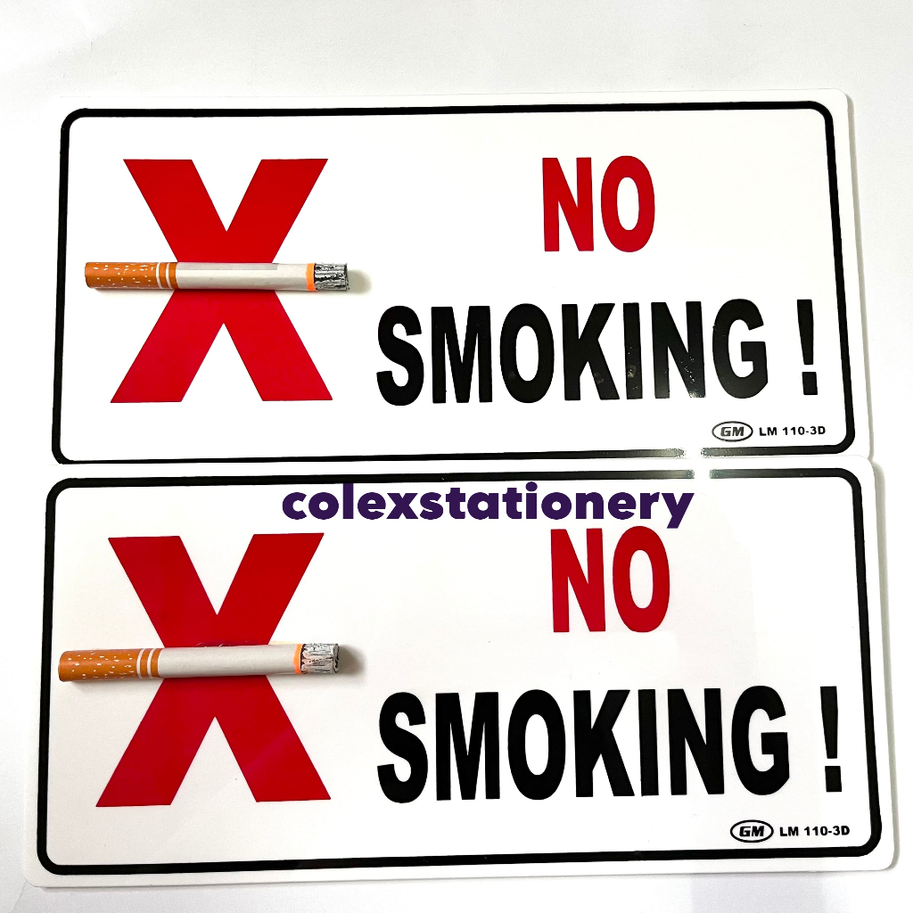Jual Sticker Label / Sticker Label Bahan Acrylic No Smoking 3D Ukuran ...
