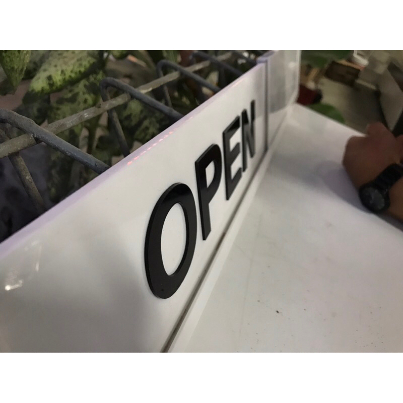 Jual Open Close Toko dari bahan pvc : Penanda Buka Tutup Toko Elegan ...