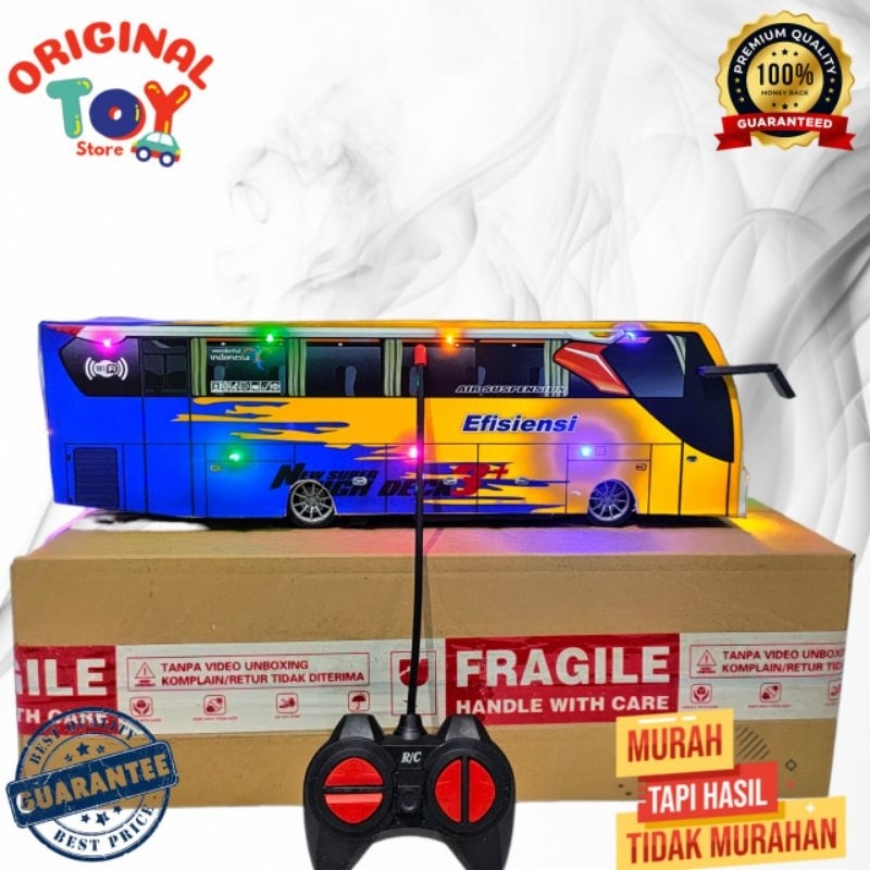 Jual MAINAN MINIATUR BUS TELOLET BASURI REMOTE CONTROL BERGAMBAR ...