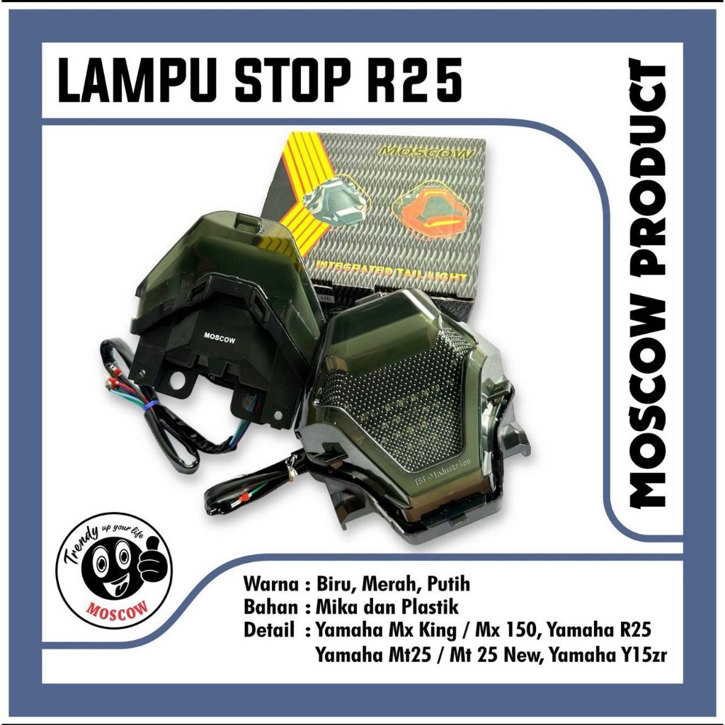 Jual MOSCOW LAMPU STOP BELAKANG R25 MT 25 NEW MT25 MX KING YAMAHA Y15ZR ...