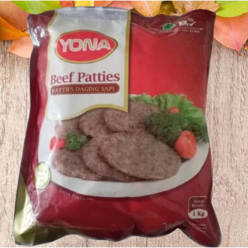 Jual Yona Beef Patties-Daging Burger Sapi 1 kg isi 20 pcs | Shopee ...