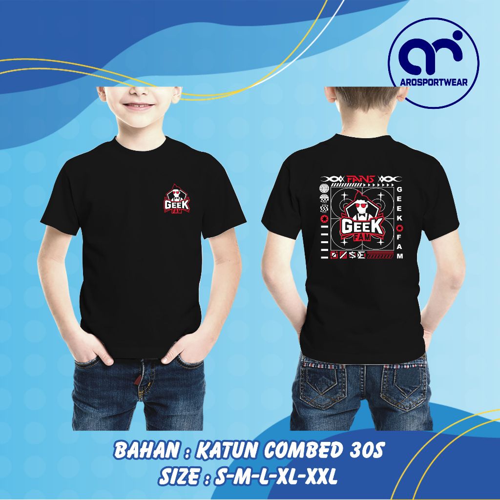 Jual Kaos Anak Mobile Legends Geekfam E-sport / Baju Anak Mlbb Geekfam ...