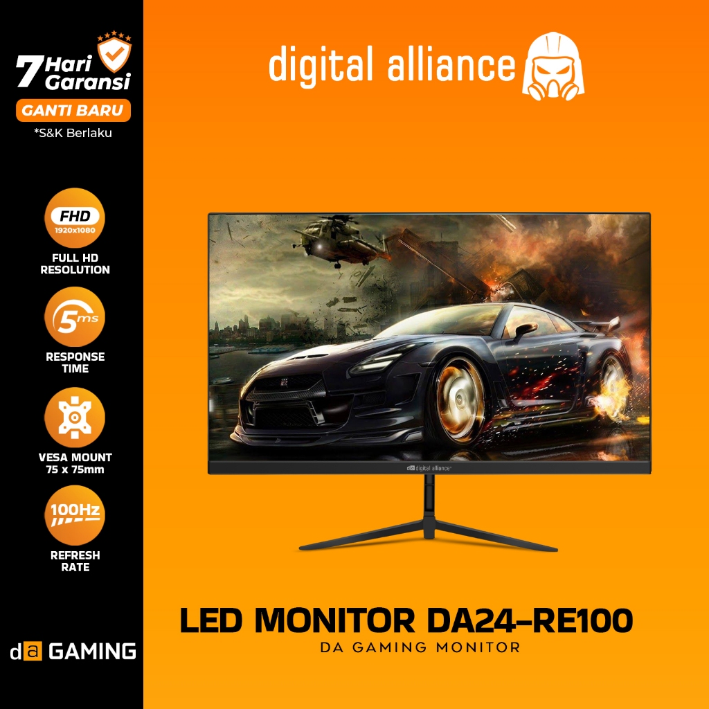 Jual Monitor LED Digital Alliance 24" 100Hz IPS FHD 99% SRGB 5ms HDMI ...