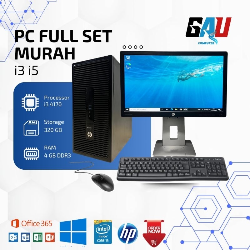 Jual KOMPUTER PC CPU FULL SET CORE i5 RAM 4GB HDD 500GB | Shopee Indonesia