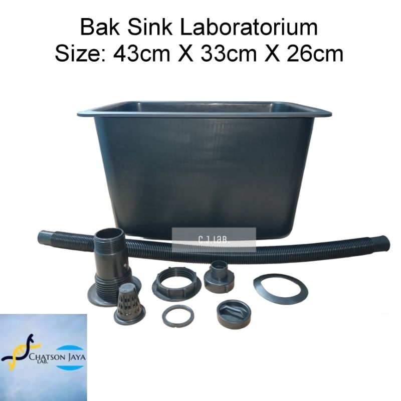 Jual Bak Sink Laboratorium Sink Wastafel Lab Size 43cm X 33cm X 26cm PP ...