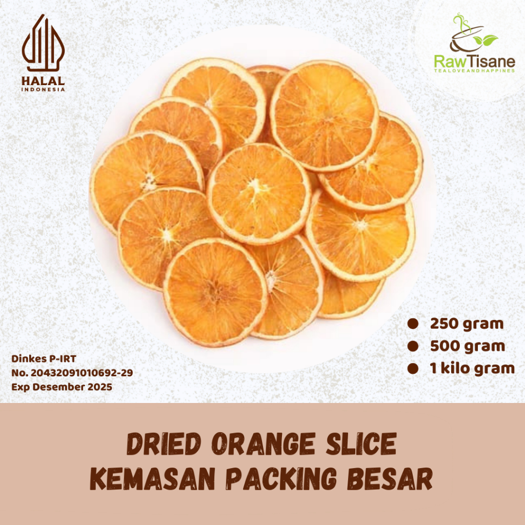 Jual RAW TISANE Dried Orange Slice / Jeruk Kering Iris Isi 1 Kg ...