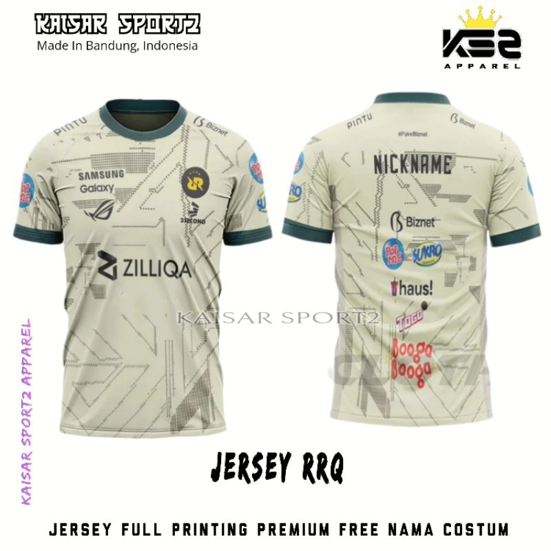 Jual Jersey RRQ Away Gold 2023 Terbaru Season 12 Fullprinting Gratis ...