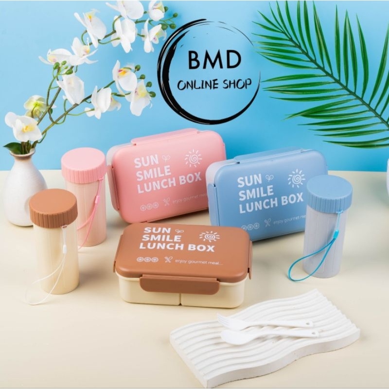 Jual Kotak Makan Set Kotak Bekal + Botol Minum / Lunch Box Set Botol Minum | Shopee Indonesia