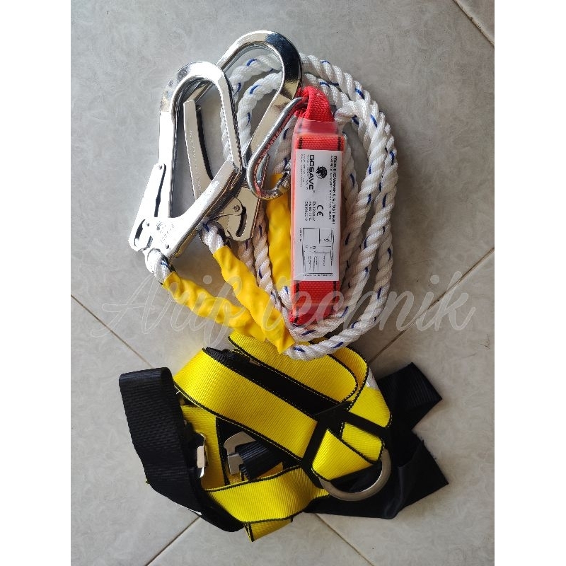 Jual Safety Harness GOSAVE Double Big Hook + Absorber / Full Body ...