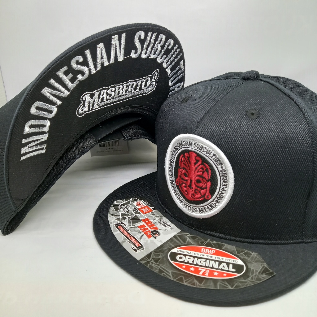 Jual Topi Snapback Masberto Bordir Bawah | Topi Hiphop | Topi Ceper ...