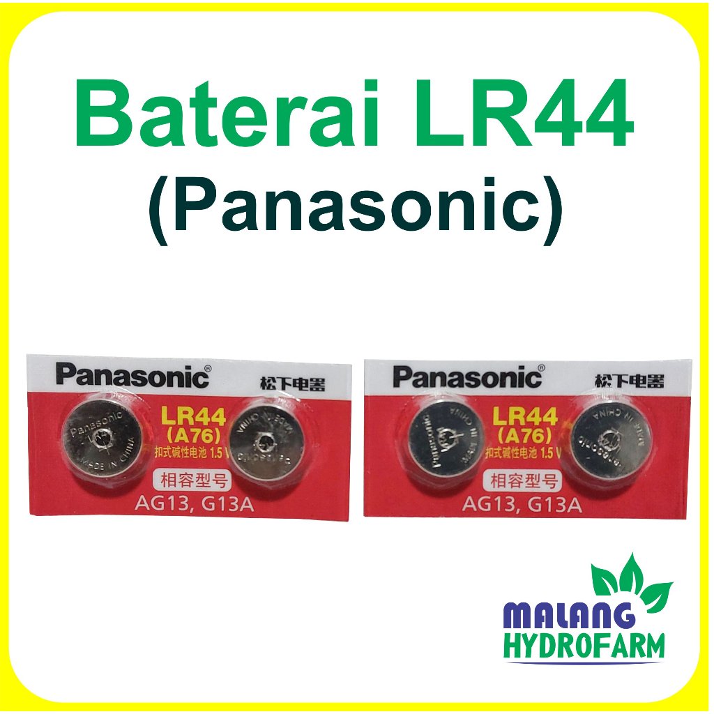 Jual Baterai LR44 Panasonic batere jam kancing kecil batre batrai alat pH & tds meter tanaman ...