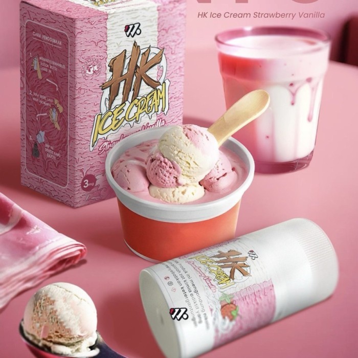 Jual Liquid Happi Krunch Ice Cream Strawberry Vanilla 60ML by Wise ...