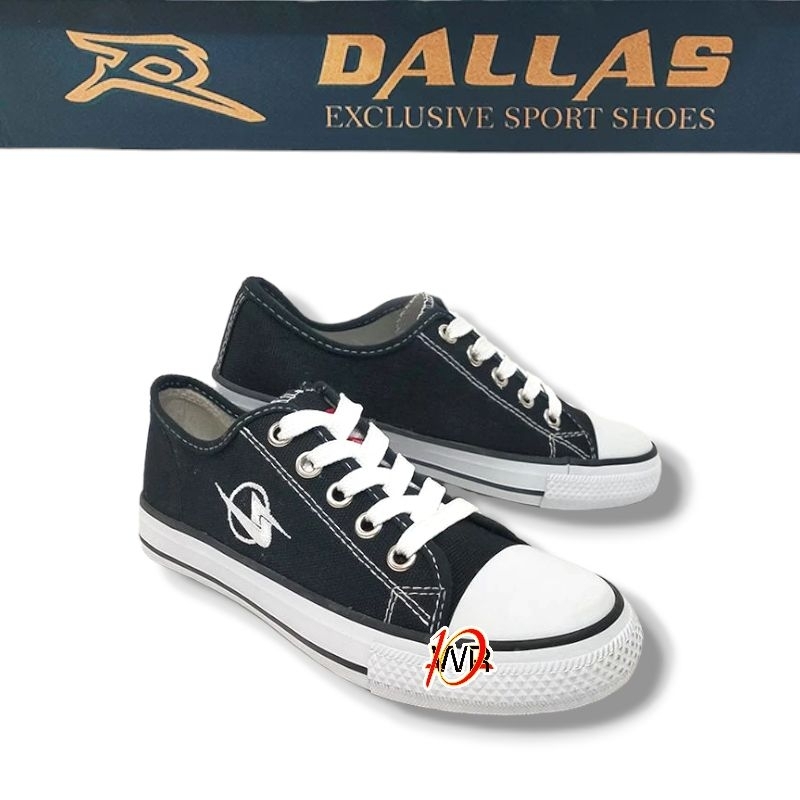 Jual SEPATU HITAM-PUTIH DALLAS SIZE (34-43) ORIGINAL | Shopee Indonesia