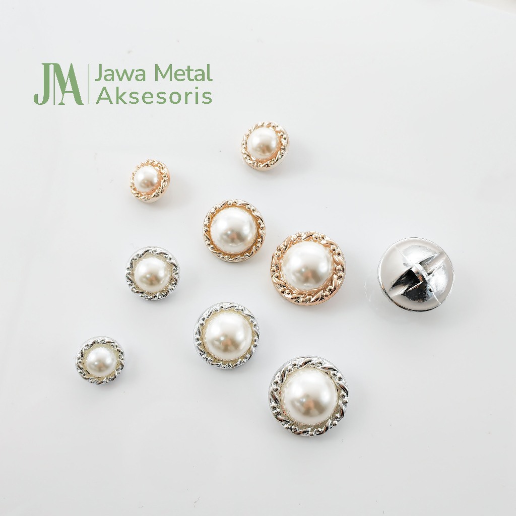Jual Jawa Plastic Button Kancing Plastik 15mm 18mm 21.5mm 25mm Gold ...