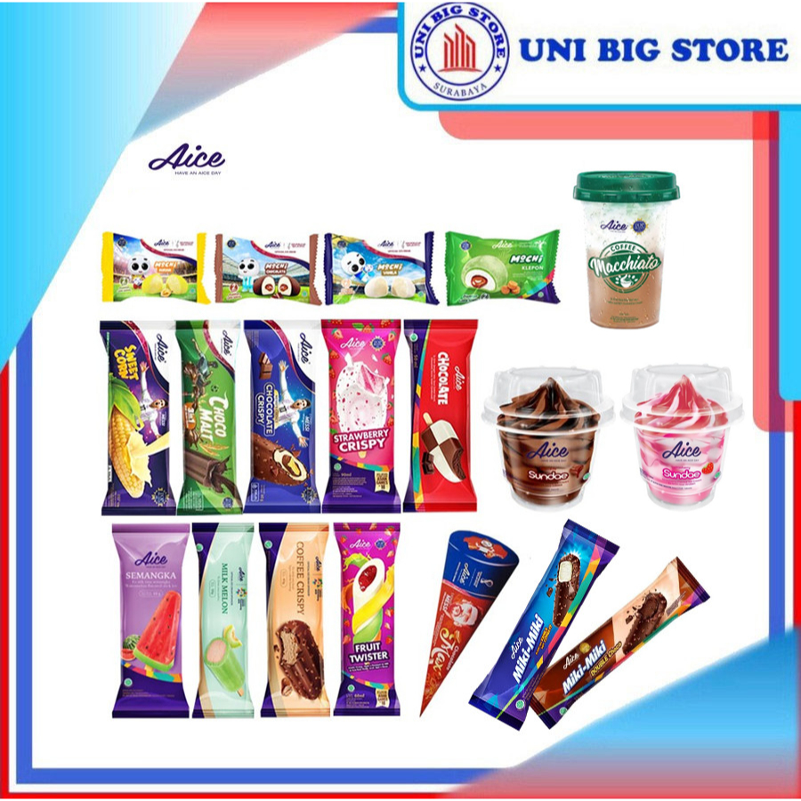 Jual AICE Ice Cream Mochi Durian | Klepon | Chocolate | Strawberry ...