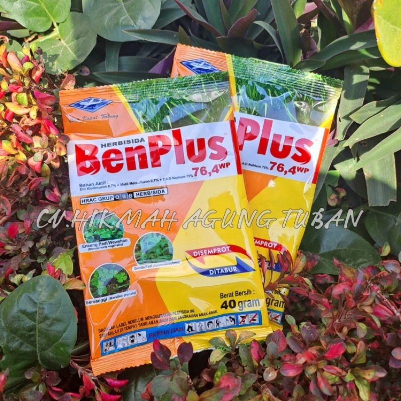 Jual Benplus 76,4 WP 40 Gram - Herbisida Gulma Pada Tanaman Padi ...