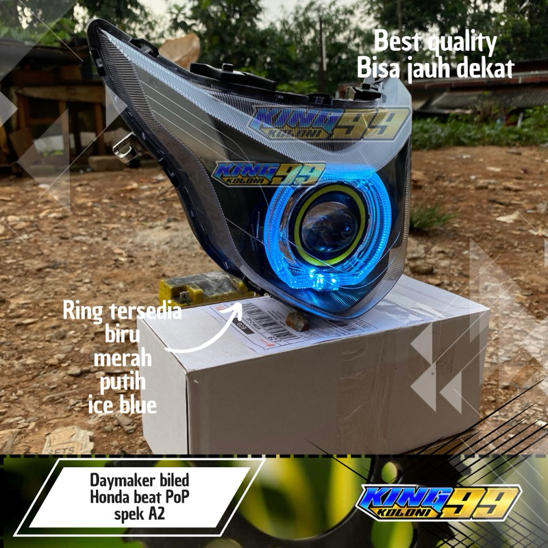 Jual Lampu daymaker biled beat pop spek A2 full set reflektor | Shopee ...
