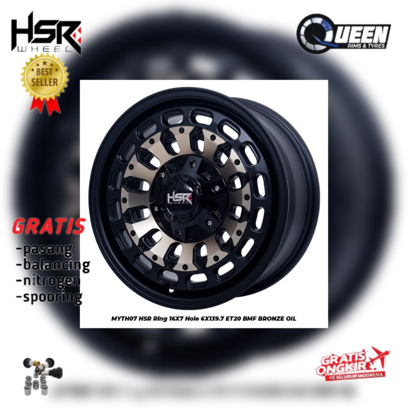 Jual VELG RACING SEMI OFFROAD R16 PCD 6x139,7 HSR MYTH 07 untuk mobil Pajero, Fortuner, hilux ...