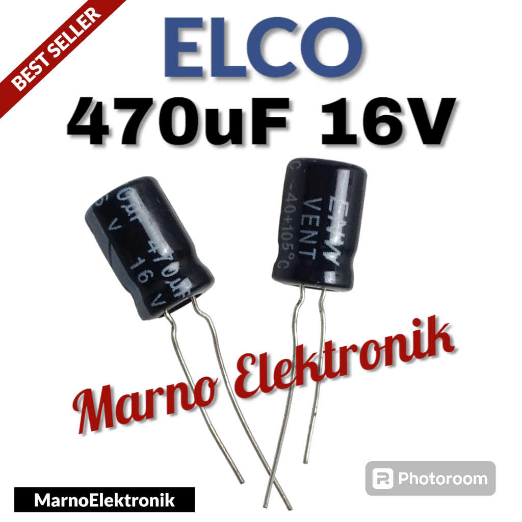 Jual CAPASITOR ELCO 470UF 16V 470 UF 16 V MIKRO MICRO KAPASITOR ELKO ...