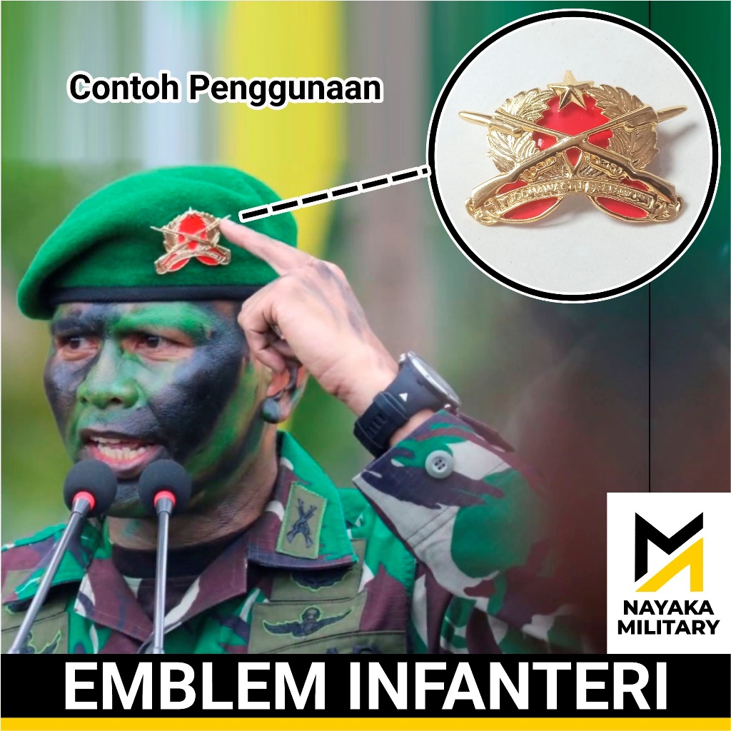 Jual Emblem Baret Infanteri Brevet TNI Tentara Infantri | Shopee Indonesia