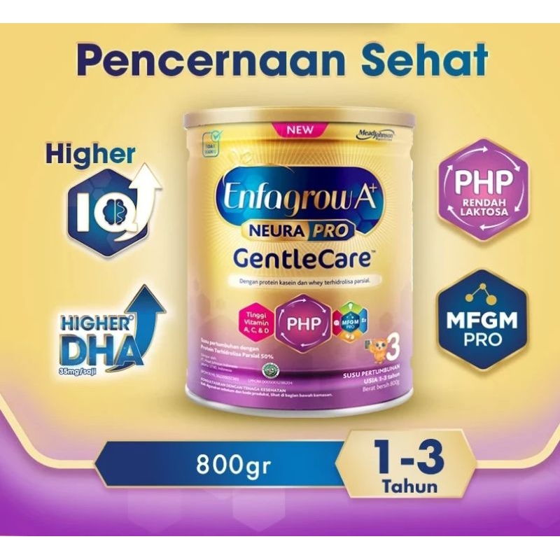 Jual enfagrow gentle care tahap 3 800 gram 1-3 tahun susu pertumbuhan ...