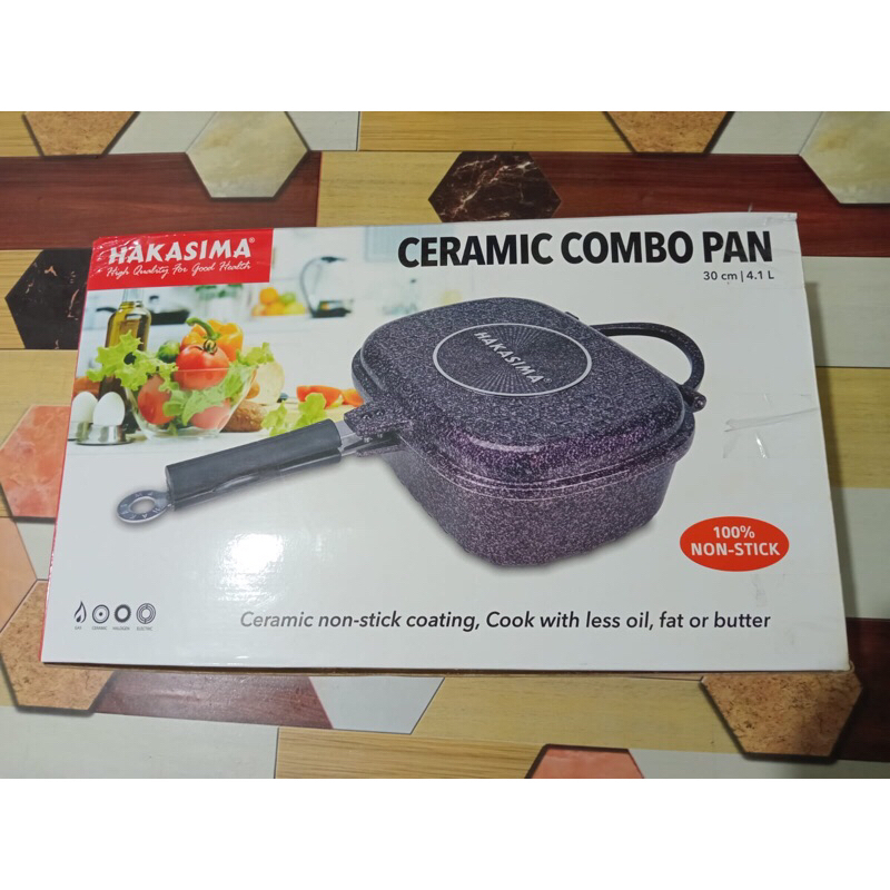 Jual Hakasima ceramic combo pan(wajan serbaguna) | Shopee Indonesia