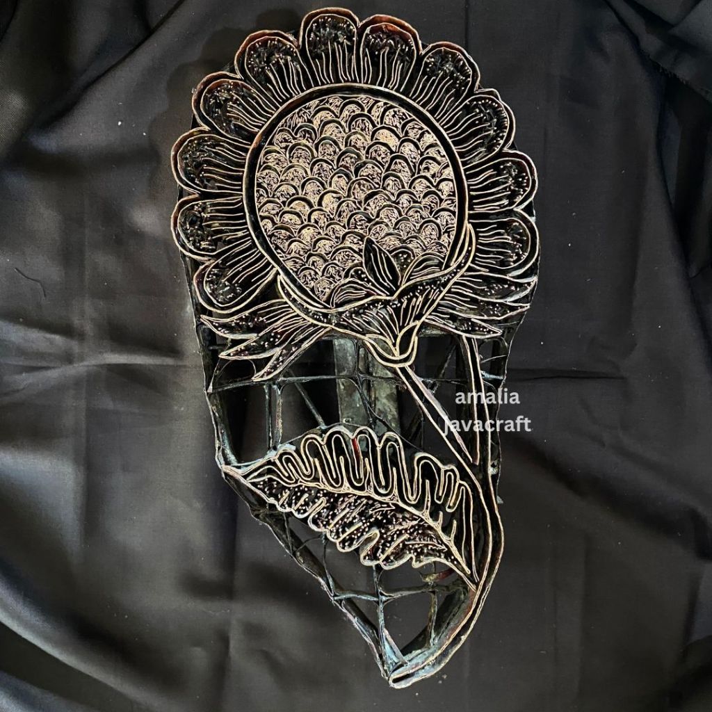 Jual alat cap batik tembaga motif bunga matahari canting cap batik ...