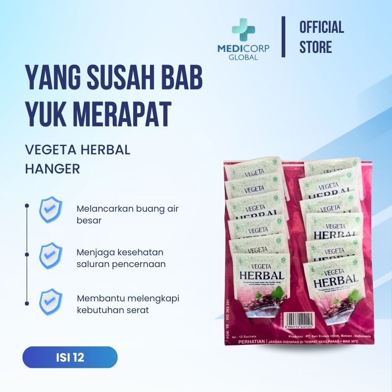 Jual [MEDICORP] Vegeta herbal serat / fiber pelancar BAB pencernaan ...