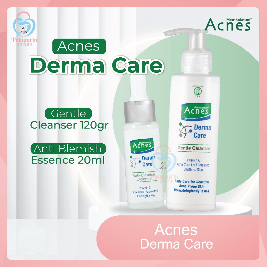Jual ACNES Derma Care Gentle Cleanser 120gr / Anti Blemish Essence 20ml ...
