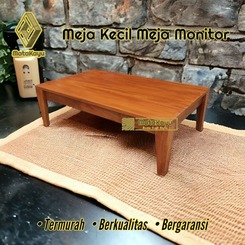Jual Meja lesehan kecil 100 - 105 x 30 cm meja monitor kayu meja coffee ...