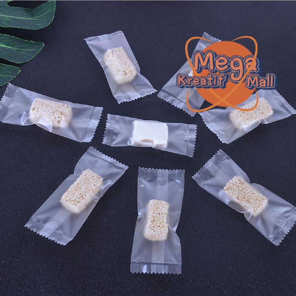 Jual 200pcs Nougat Kantong Bungkus Transparan / Nougat Plastic ...