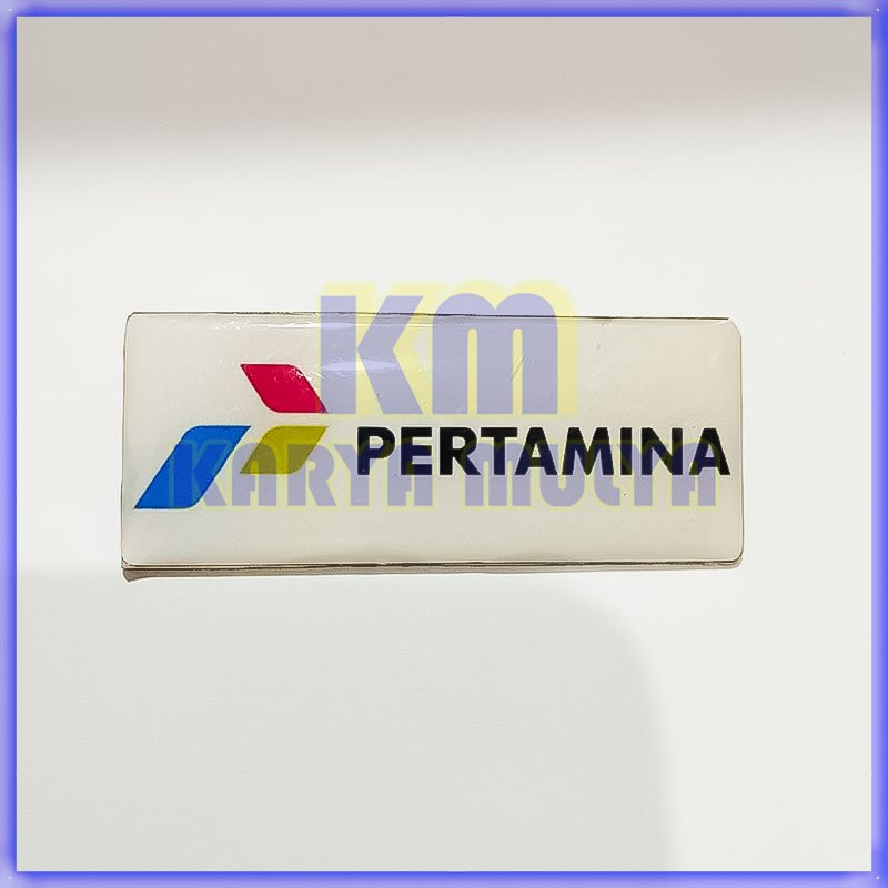 Jual Pin Bros Logo Pertamina Lencana Pin Logo Pertamina Warna Putih ...