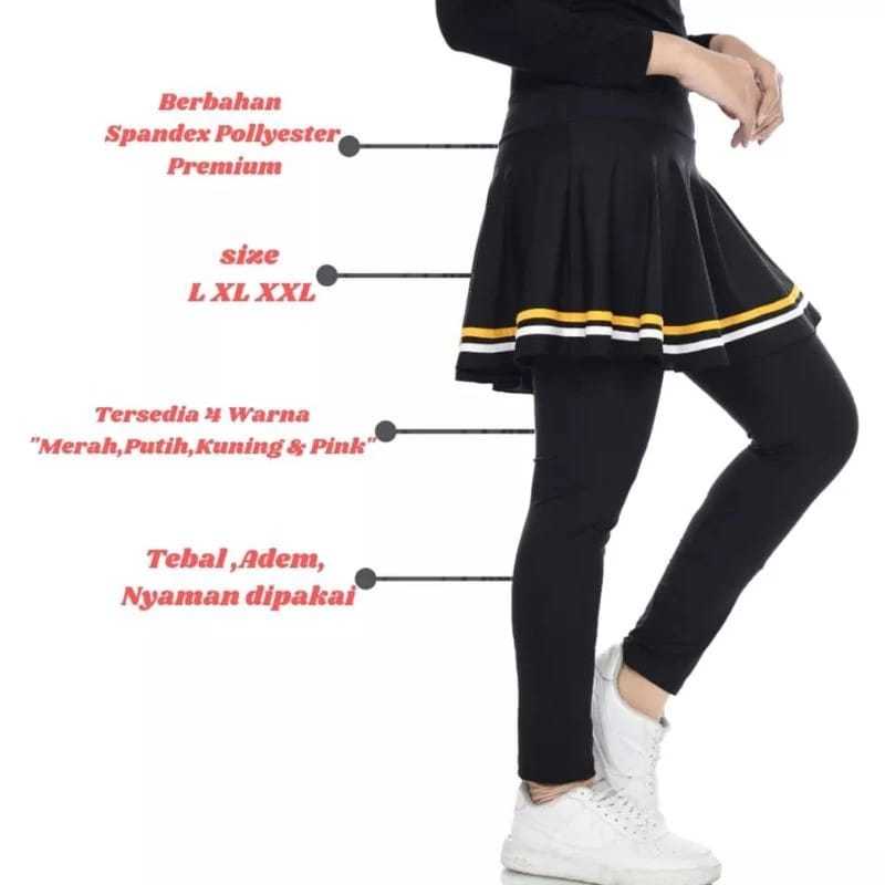 Jual Legging Rok Olahraga Wanita Skirt Sport Jogging Zumba Senam Aerobik | Shopee Indonesia