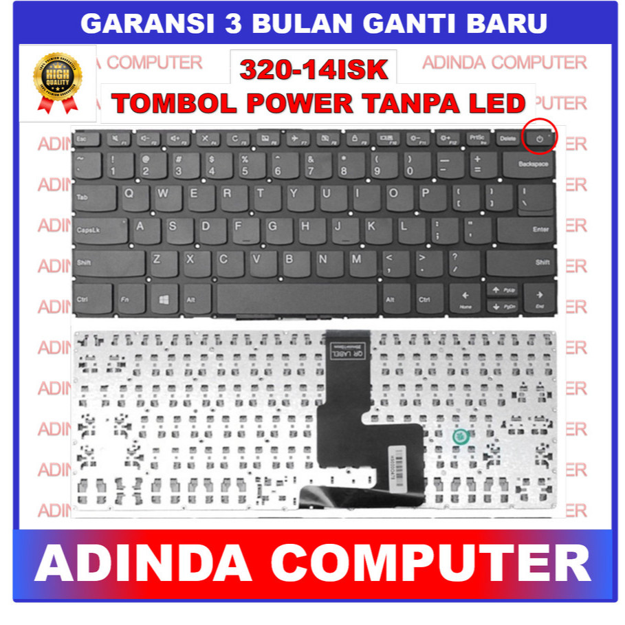 Jual Keyboard Lenovo Ideapad Yoga 320-14isk 330-14igm 330-14ikb Tombol ...