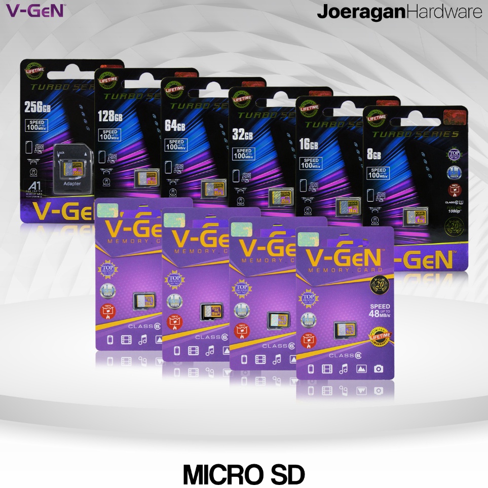 Jual Model Baru MicroSD 4gb 8gb 16gb 32gb 64gb 128gb 256gb Turbo VGeN ...