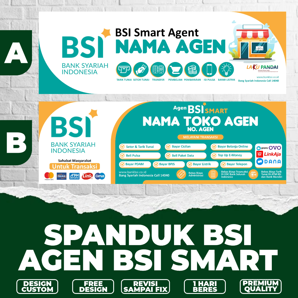 Jual Spanduk Agen Bsi Smart / Banner Agen BSISMART / Banner Spanduk BSI ...