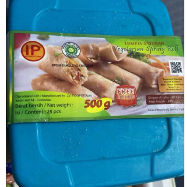 Jual Ip Spring Roll Lumpia Sayur isi 25 (free box container) | Shopee ...