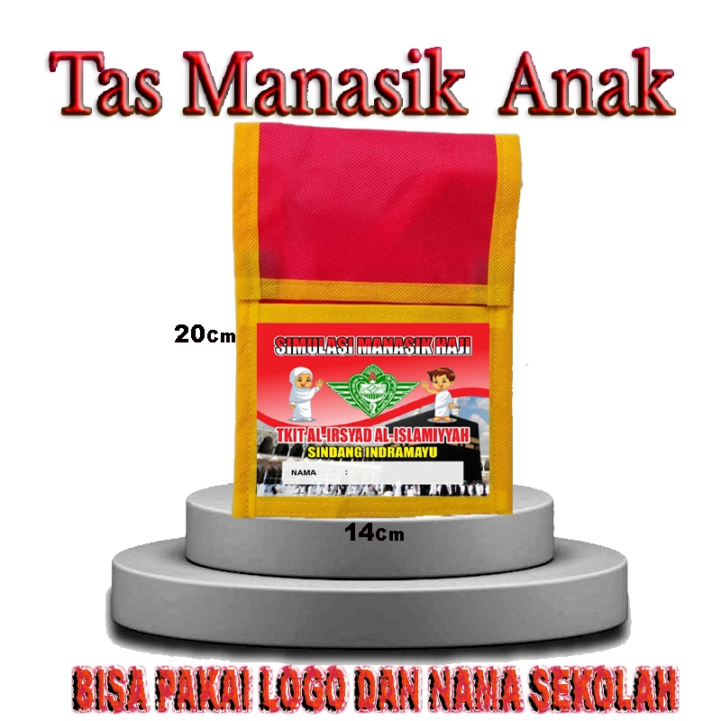 Jual Tas manasik Haji anak bisa pakai logo dan nama sekolah | Shopee ...